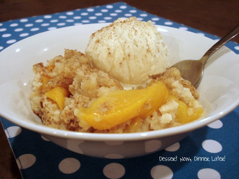 Peach Cobbler Crisp - Dessert Now, Dinner Later!