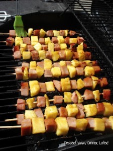 Grilled Ham & Pineapple Kabobs | Dessert Now Dinner Later