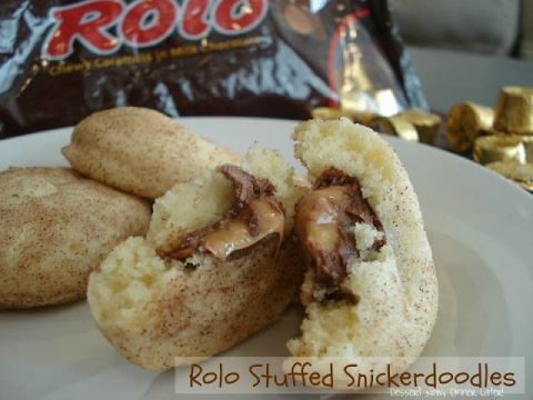 Rolo Stuffed Snickerdoodles | Dessert Now Dinner Later