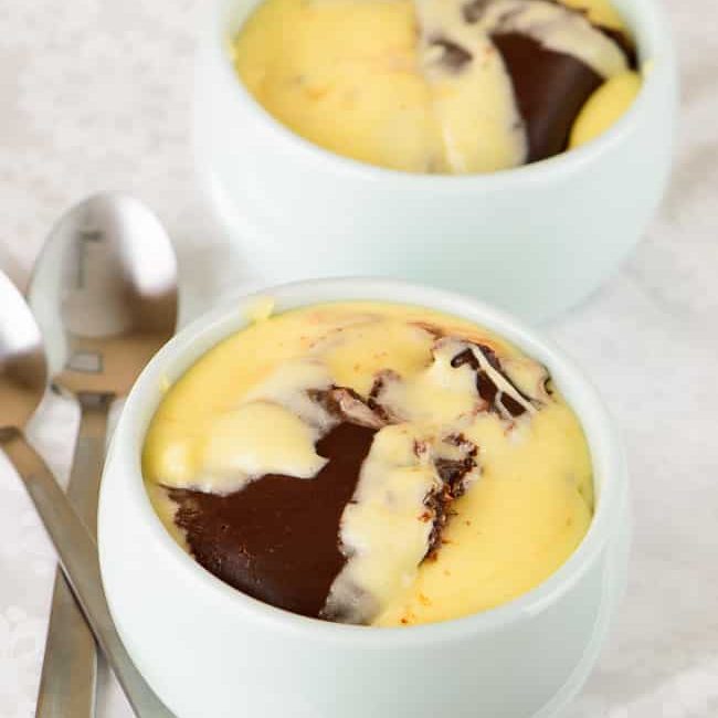 Marshmallow Fluff Pudding with Chocolate Swirl | Dessert Now Dinner Later