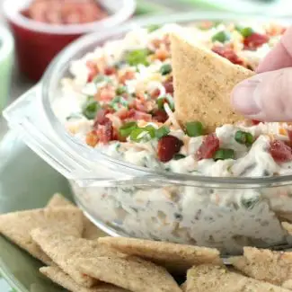 Loaded Ranch Dip + Video | Dessert Now Dinner Later
