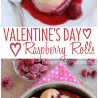 Heart Shaped Valentine's Day Raspberry Rolls | Dessert Now Dinner Later