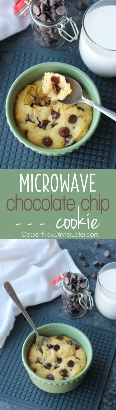 Microwave Chocolate Chip Cookie + Video | Dessert Now Dinner Later