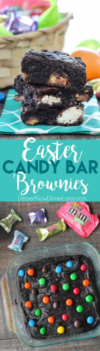 Easter Candy Bar Brownies | Dessert Now Dinner Later