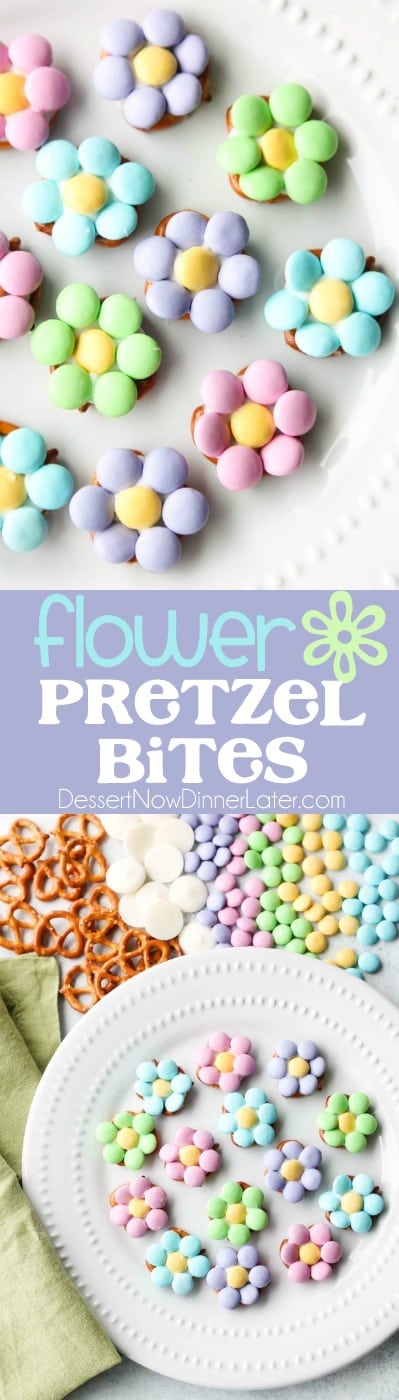 Flower Pretzel Bites | Dessert Now Dinner Later