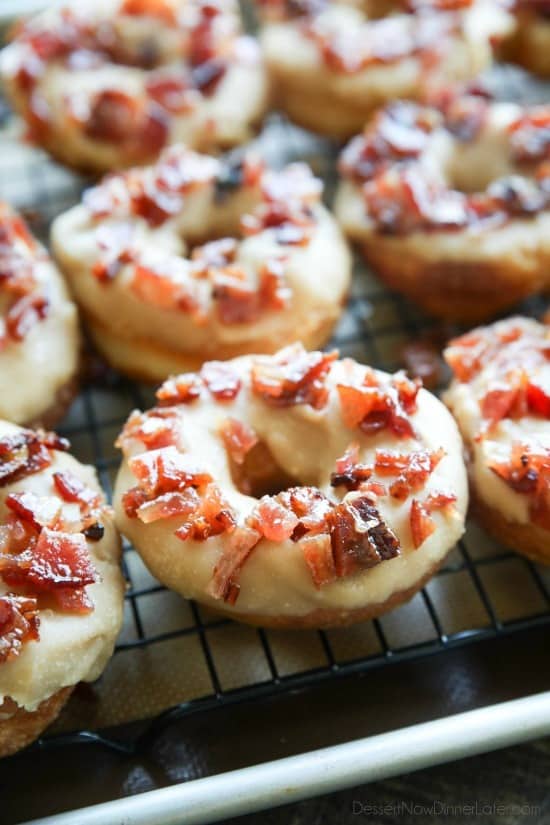 Maple Bacon Donuts | Dessert Now Dinner Later