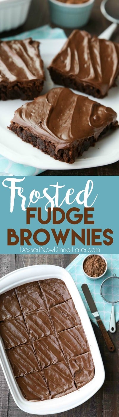 Frosted Fudge Brownies | Dessert Now Dinner Later