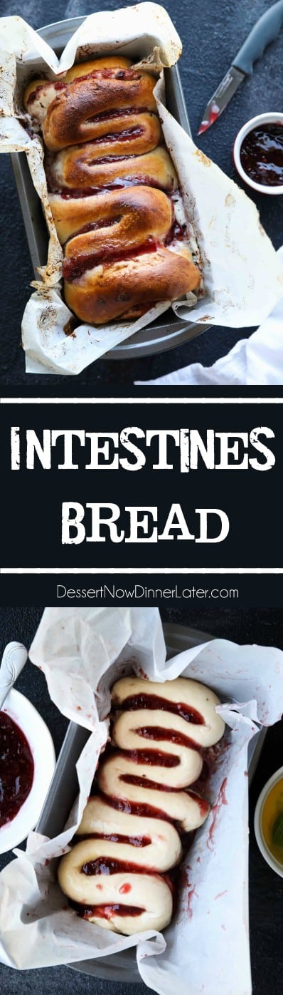 Intestines Bread {Halloween Recipe} | Dessert Now Dinner Later