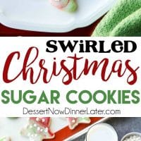 Swirled Christmas Sugar Cookies | Dessert Now Dinner Later