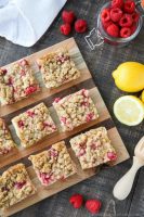 Lemon Raspberry Crumb Bars | Dessert Now Dinner Later