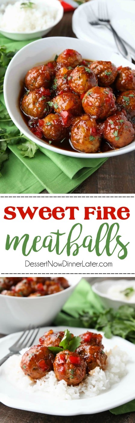 Sweet Fire Meatballs | Dessert Now Dinner Later