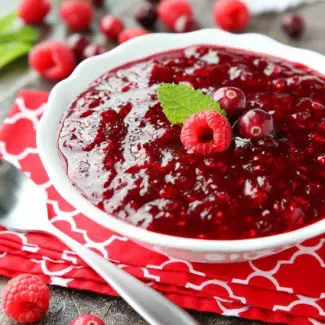Raspberry Cranberry Sauce + Video | Dessert Now Dinner Later
