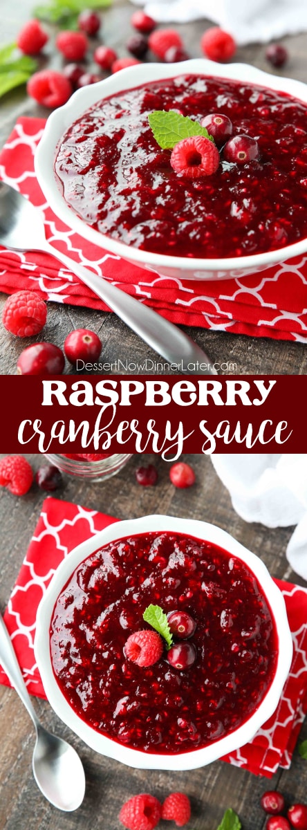 Raspberry Cranberry Sauce + Video | Dessert Now Dinner Later