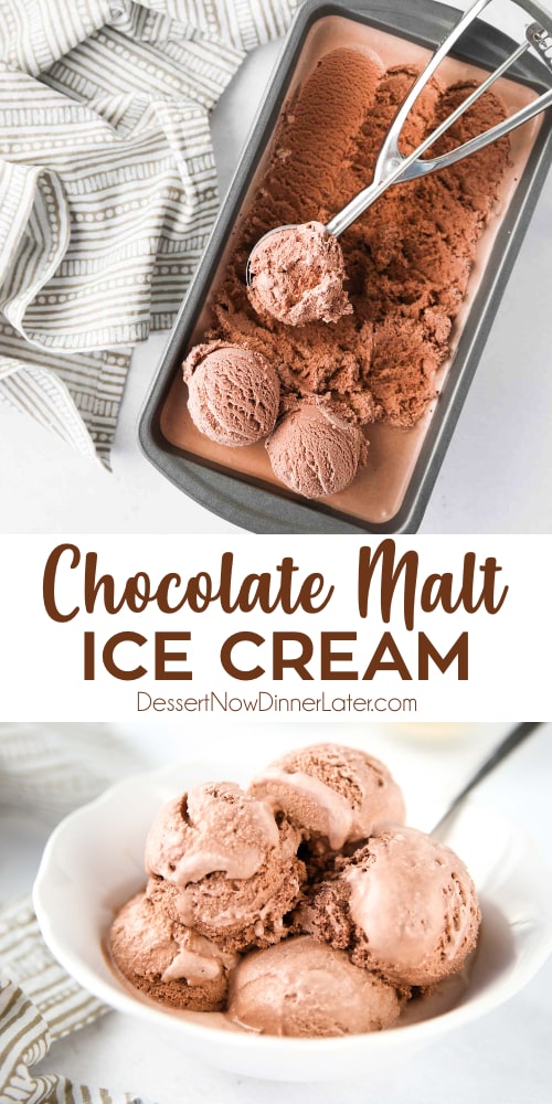 Chocolate Malt Ice Cream Recipe | Dessert Now Dinner Later
