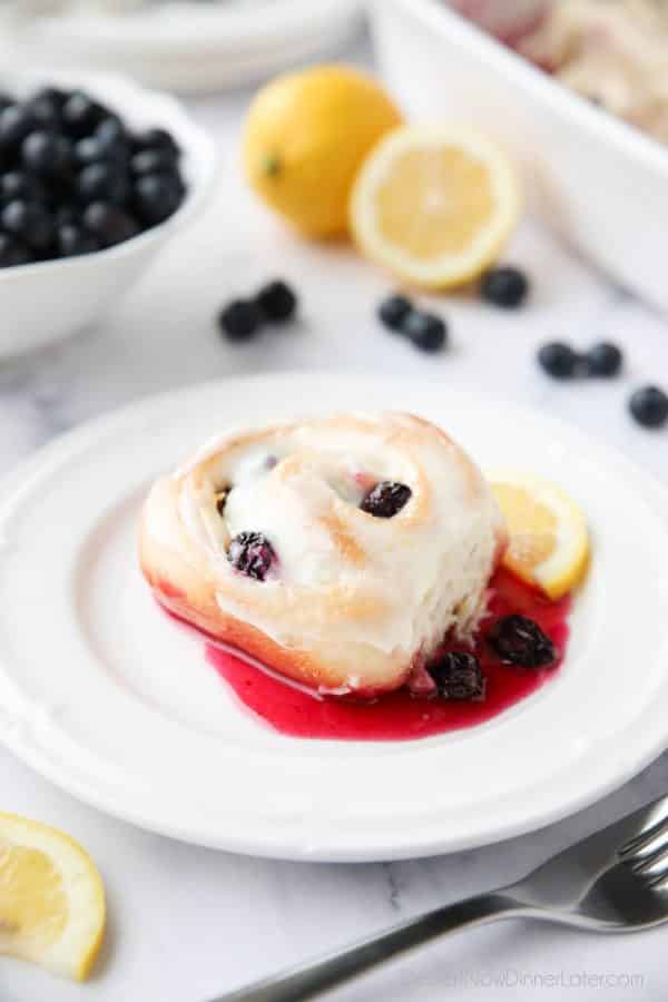 Lemon Blueberry Rolls | Dessert Now Dinner Later