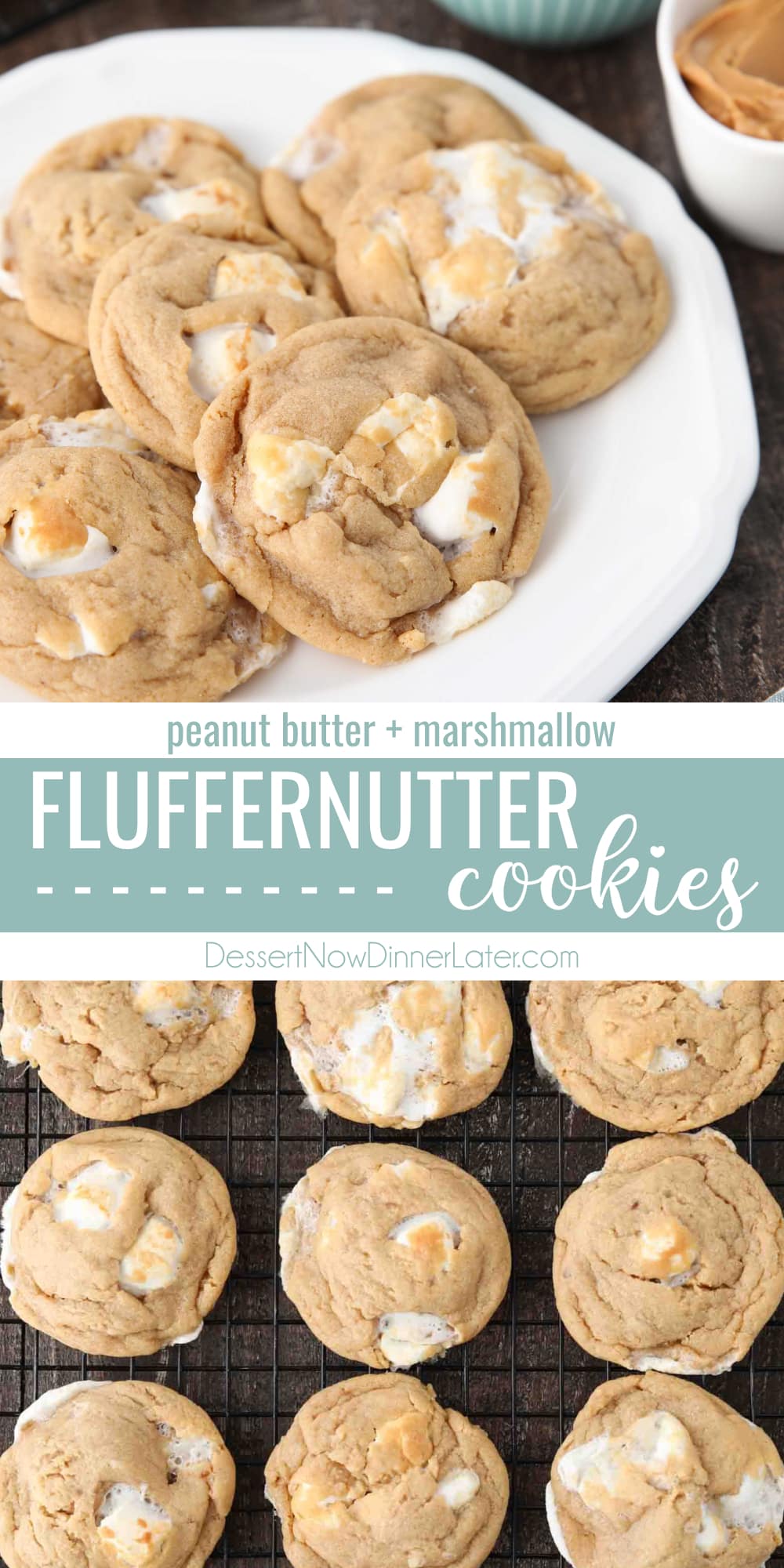 Fluffernutter Cookies + Video (Peanut Butter Marshmallow Cookies ...