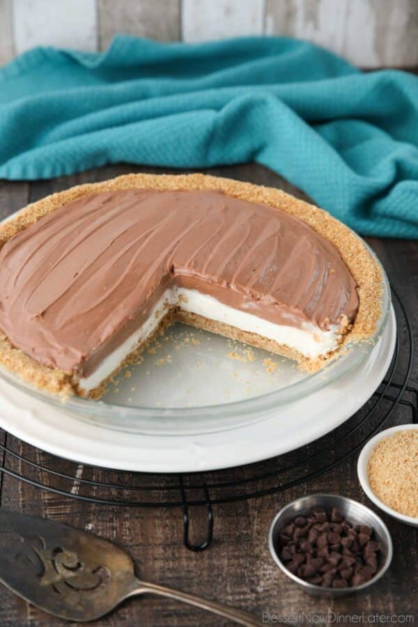 Chocolate Cream Cheese Pie | Dessert Now Dinner Later