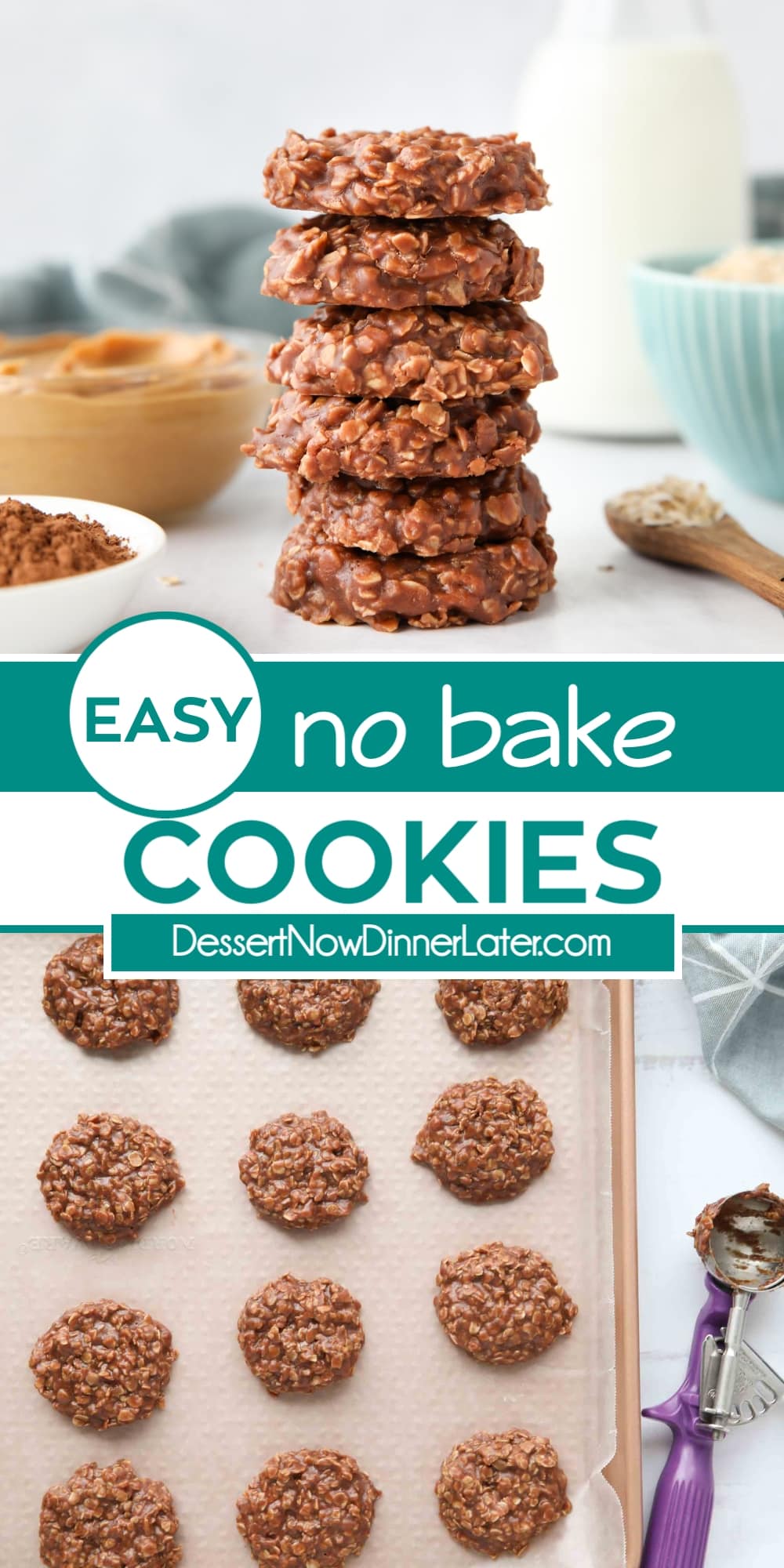 Easy No Bake Cookies | Dessert Now Dinner Later