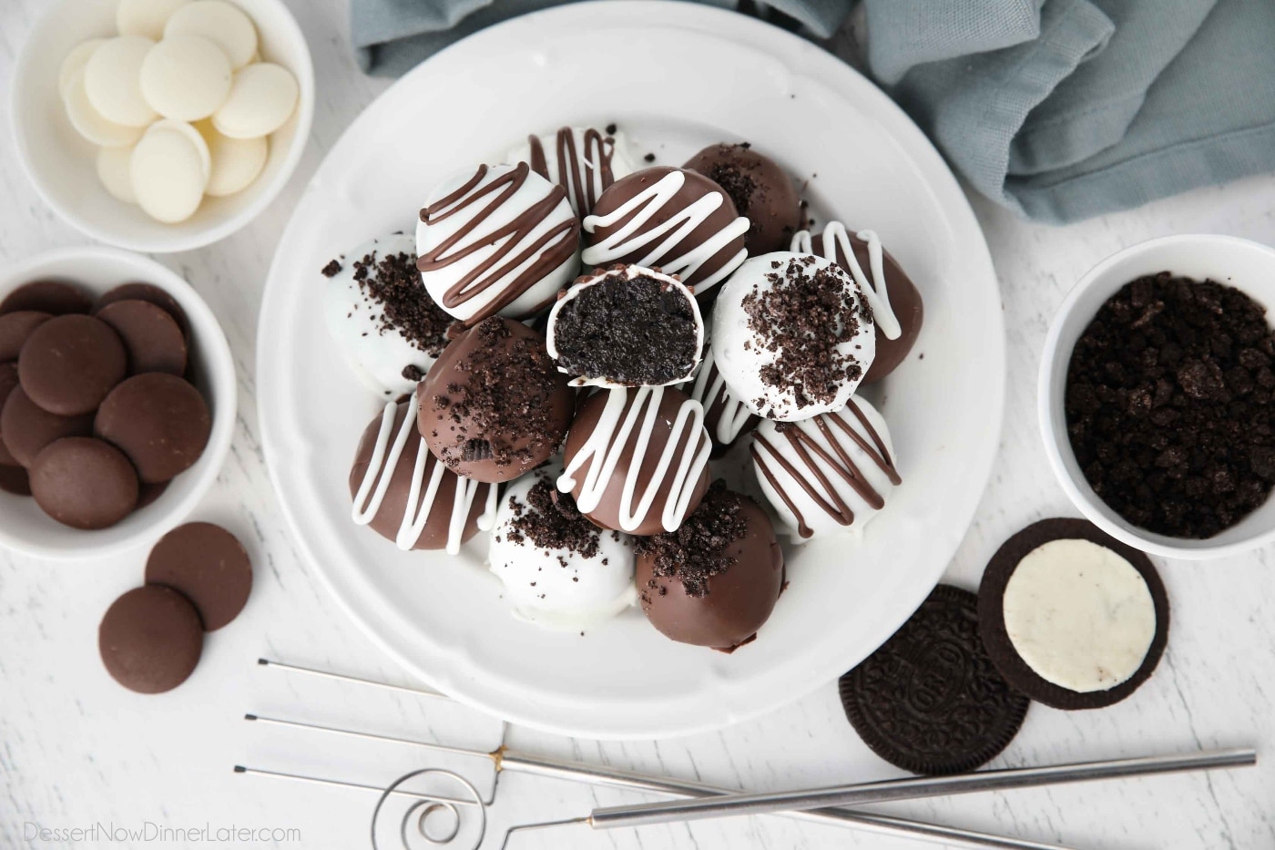 Oreo Balls Recipe (aka Oreo Truffles) | Dessert Now Dinner Later