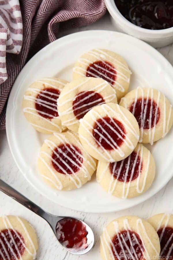 Raspberry Thumbprint Cookies + Video | Dessert Now Dinner Later