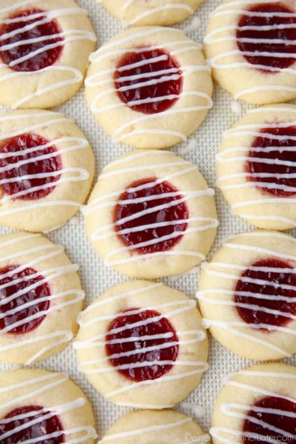 Raspberry Thumbprint Cookies + Video | Dessert Now Dinner Later