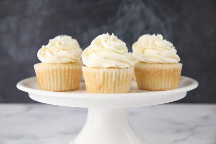 White Cupcakes Recipe | Dessert Now Dinner Later