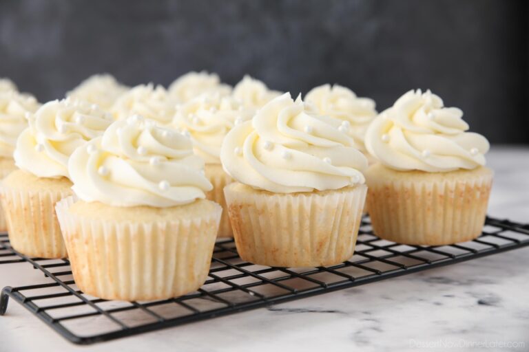 White Cupcakes Recipe | Dessert Now Dinner Later