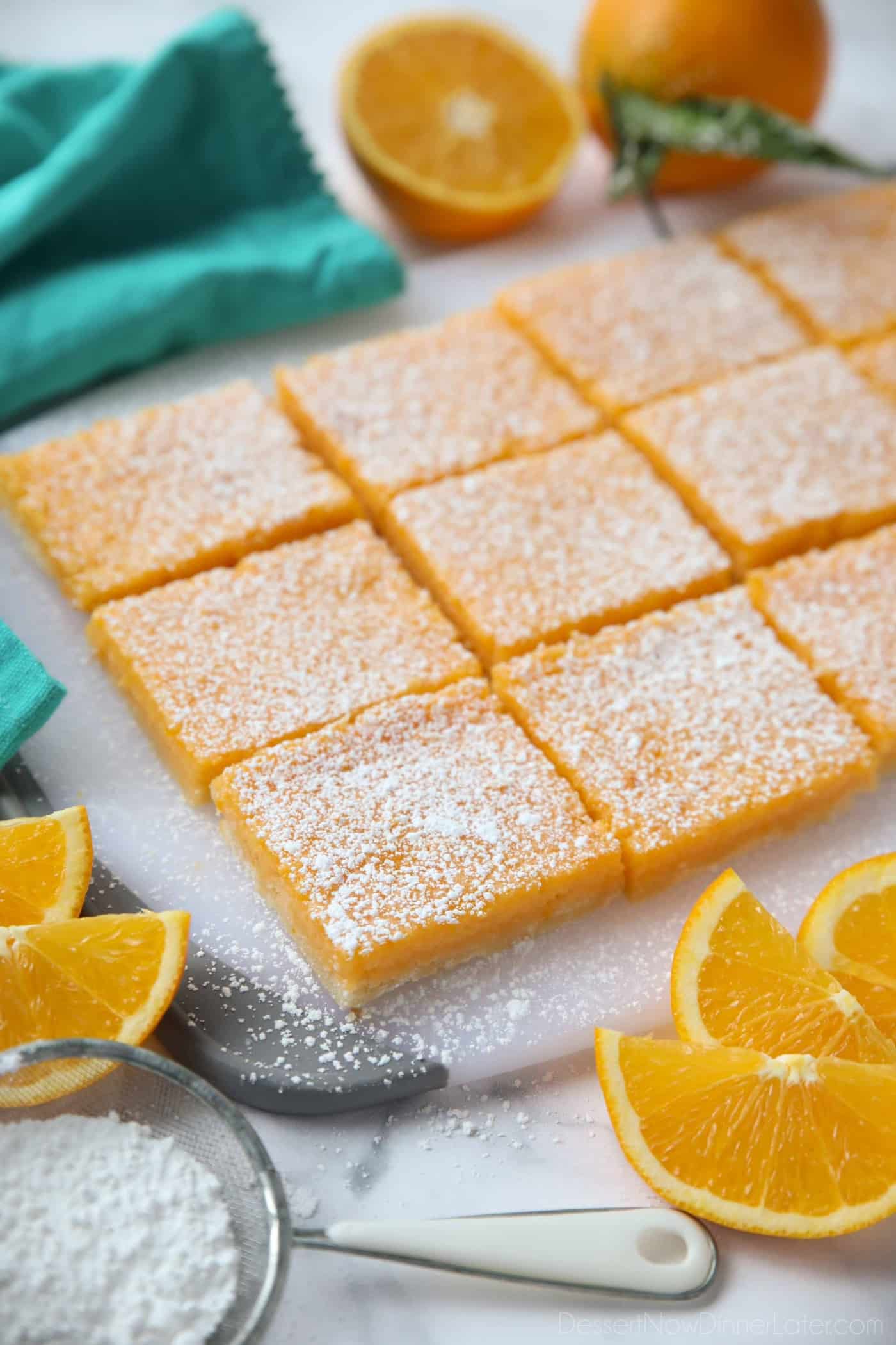 Orange Bars (like lemon bars) | Dessert Now Dinner Later