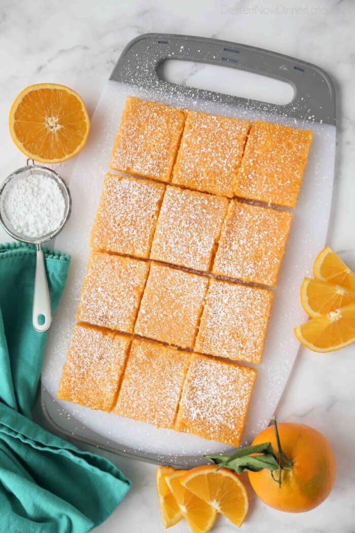 Orange Bars (like lemon bars) | Dessert Now Dinner Later