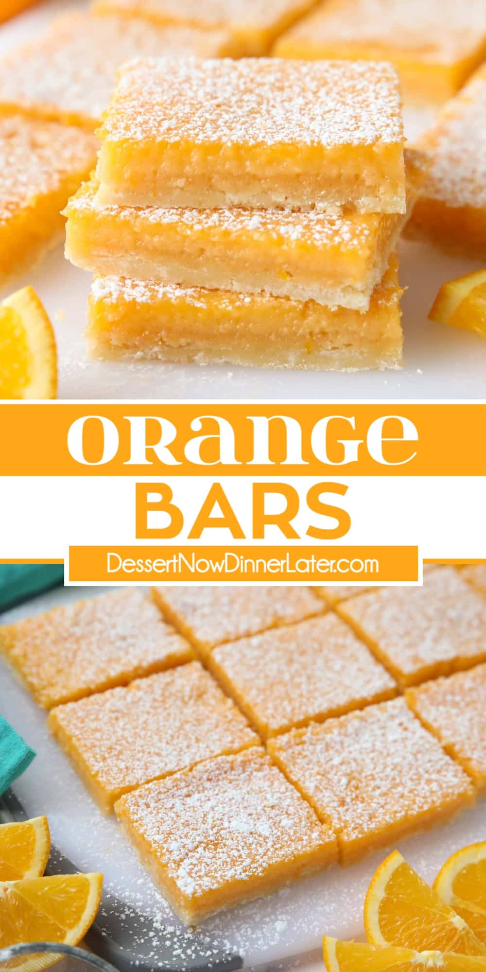 Orange Bars (like lemon bars) | Dessert Now Dinner Later