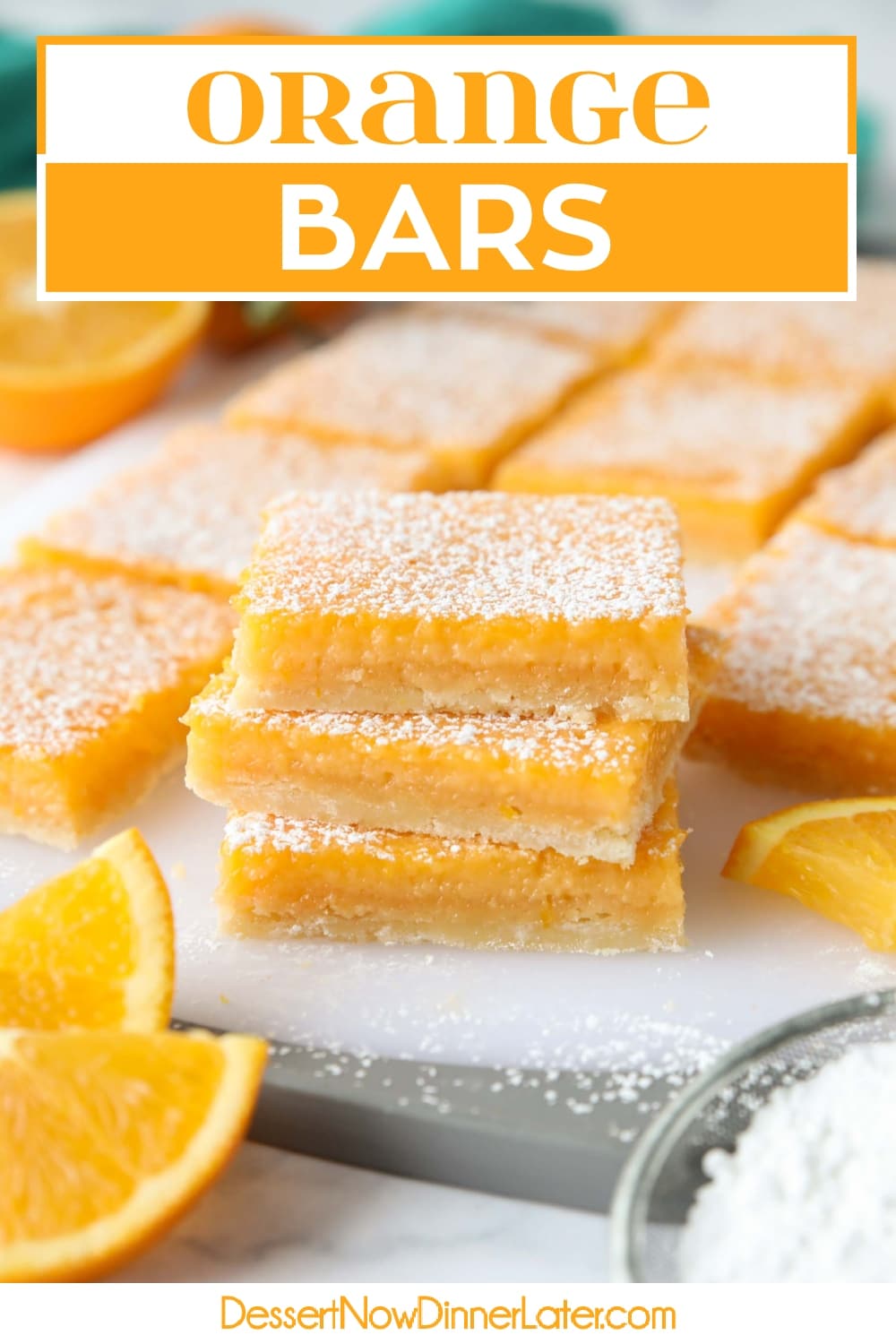 Orange Bars (like lemon bars) | Dessert Now Dinner Later