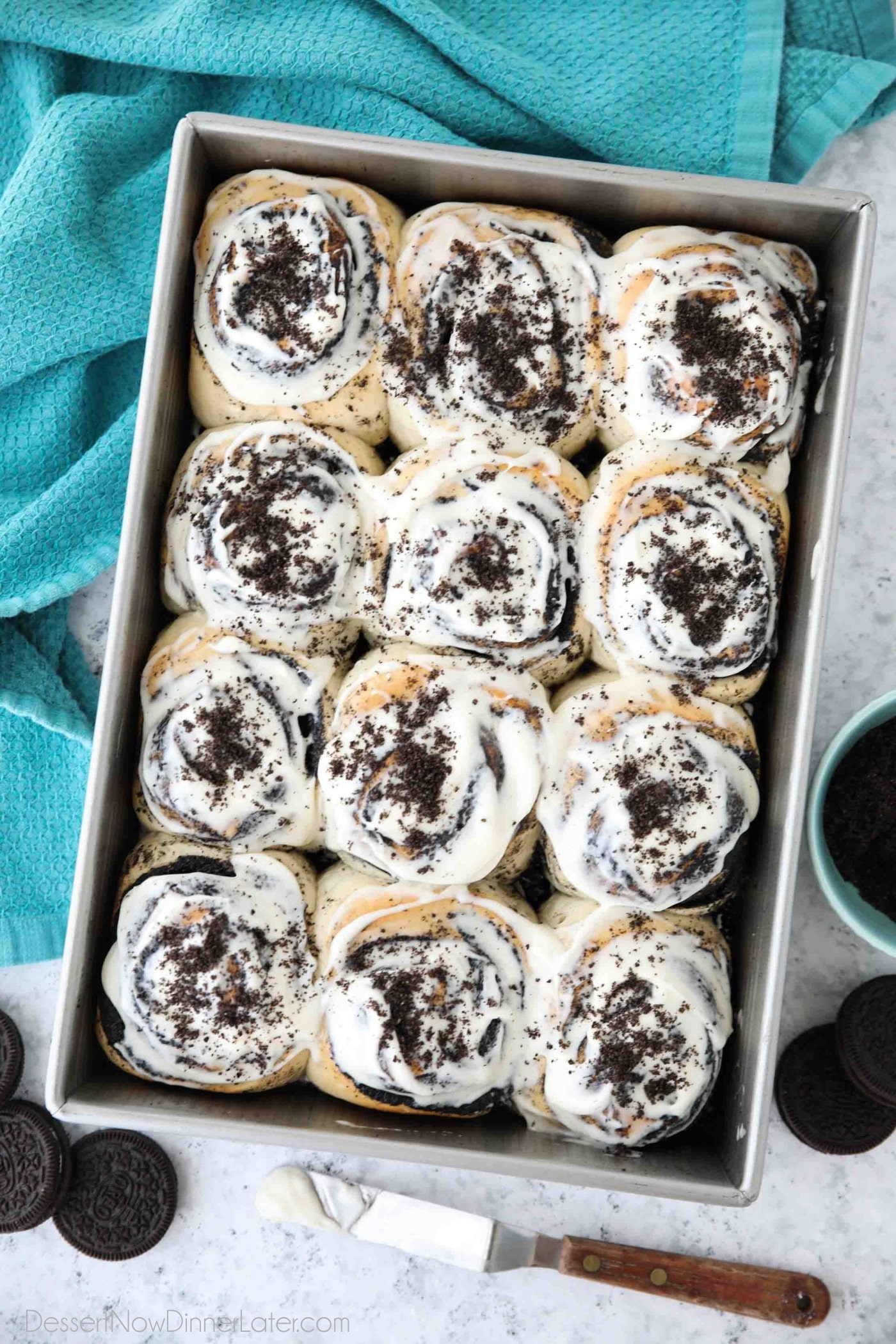 Oreo Cinnamon Rolls | Dessert Now Dinner Later