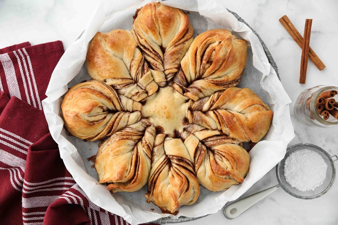Cinnamon Star Bread | Dessert Now Dinner Later