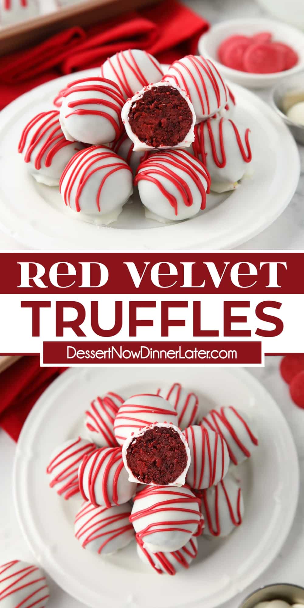 Red Velvet Truffles with Cake Mix | Dessert Now Dinner Later