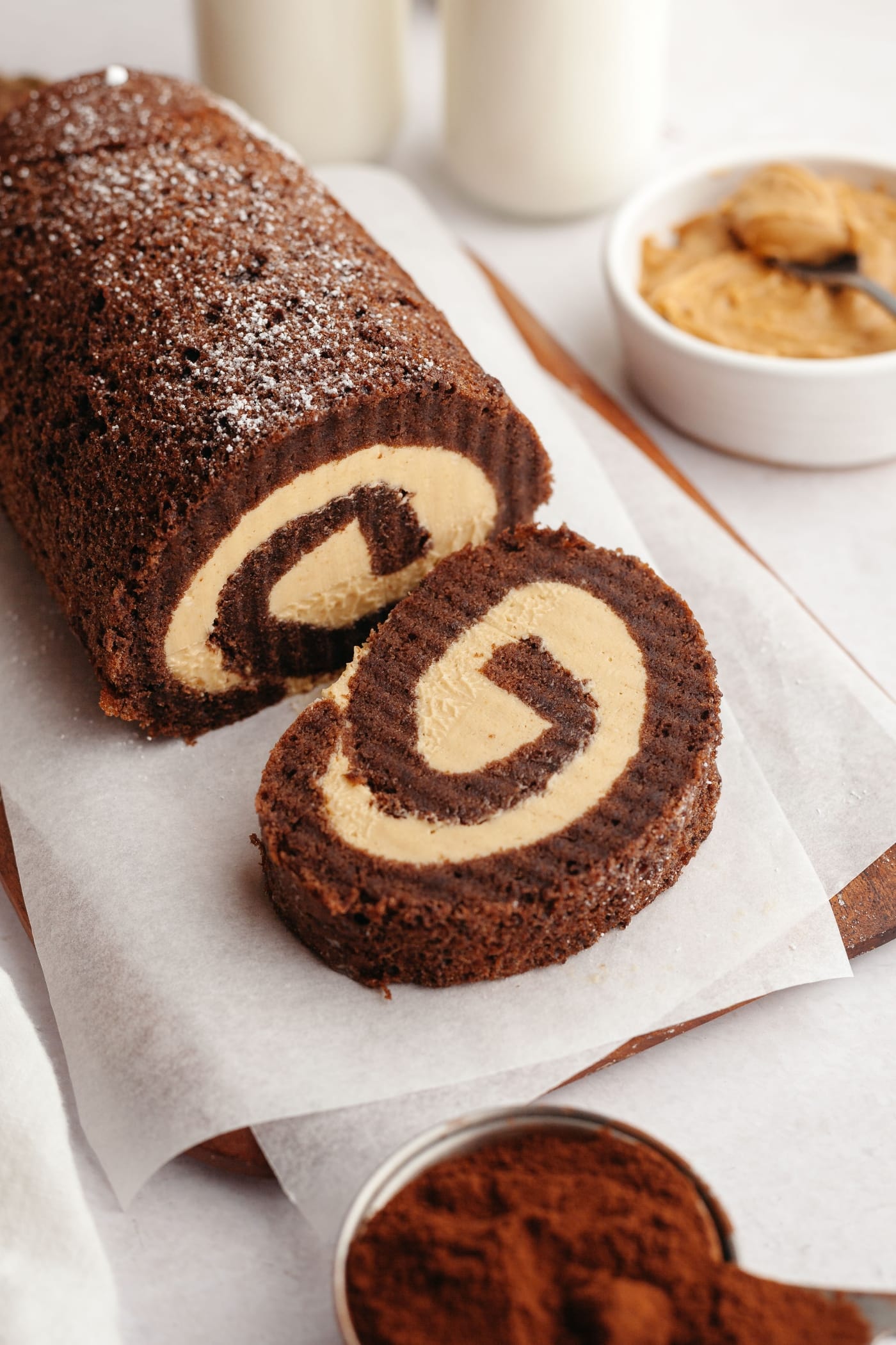 Chocolate Sponge Roulade (Chocolate Roll Cake) | Dessert Now Dinner Later