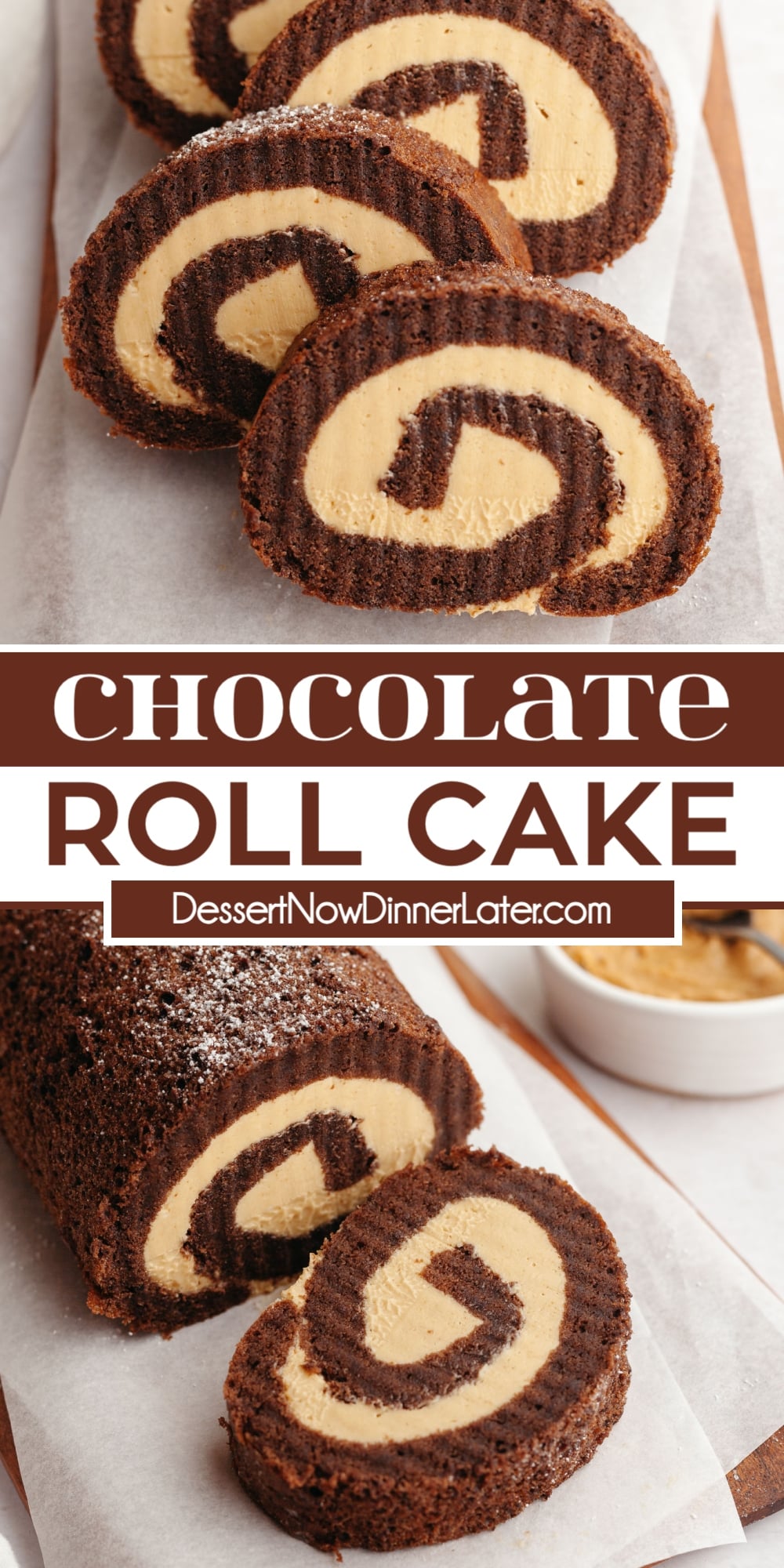 Chocolate Sponge Roulade (Chocolate Roll Cake) | Dessert Now Dinner Later